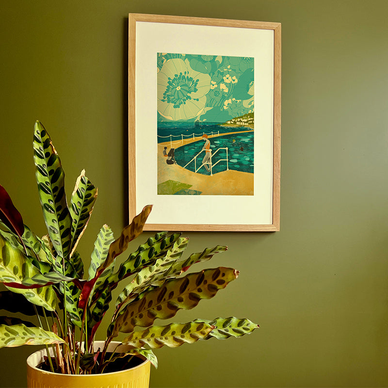 Clevedon Marine Lake A3 Print – Emy Lou Holmes