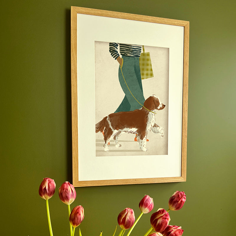 Welsh Springer Spaniel Dog A3 Print – Emy Lou Holmes
