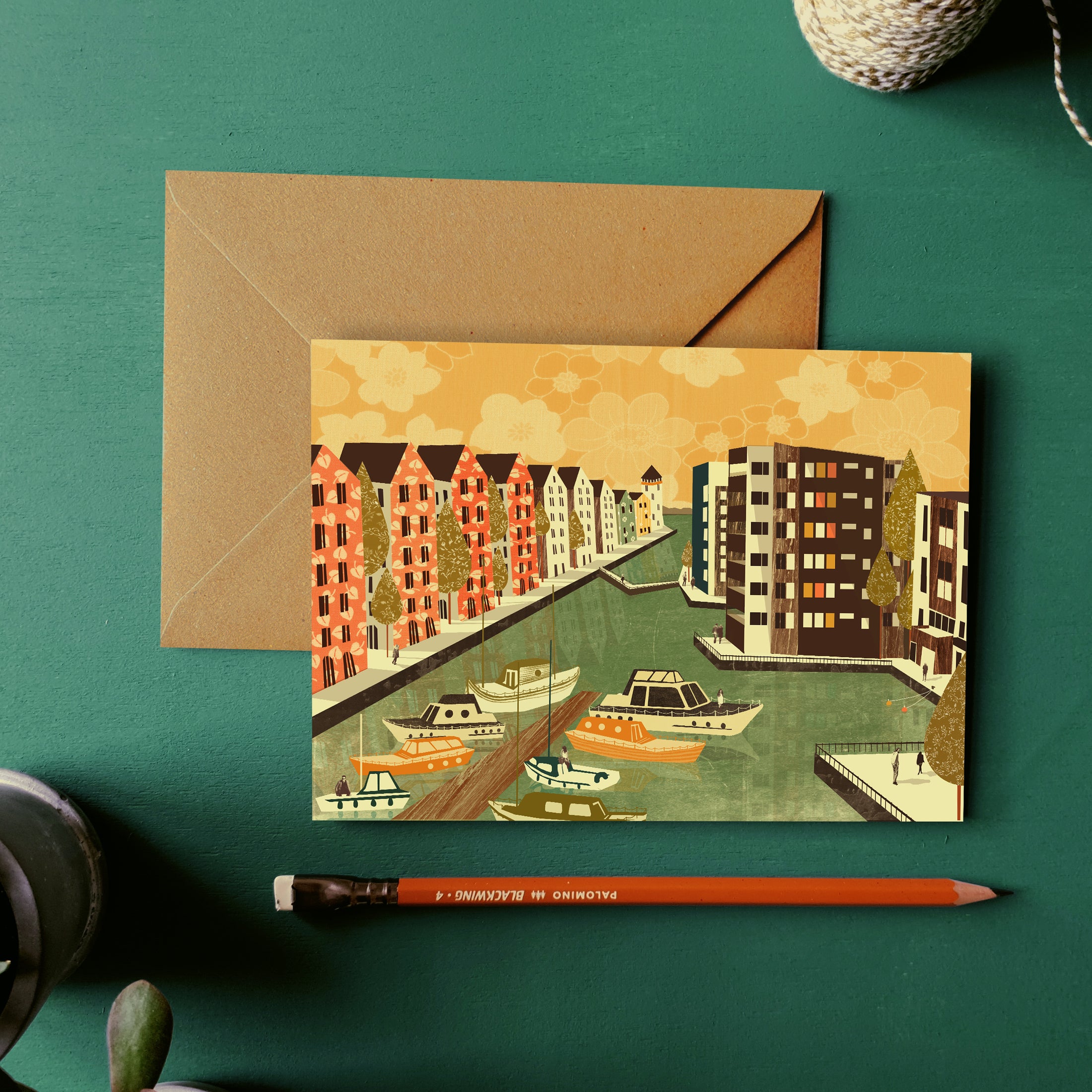 Portishead Marina Boats Card – Emy Lou Holmes