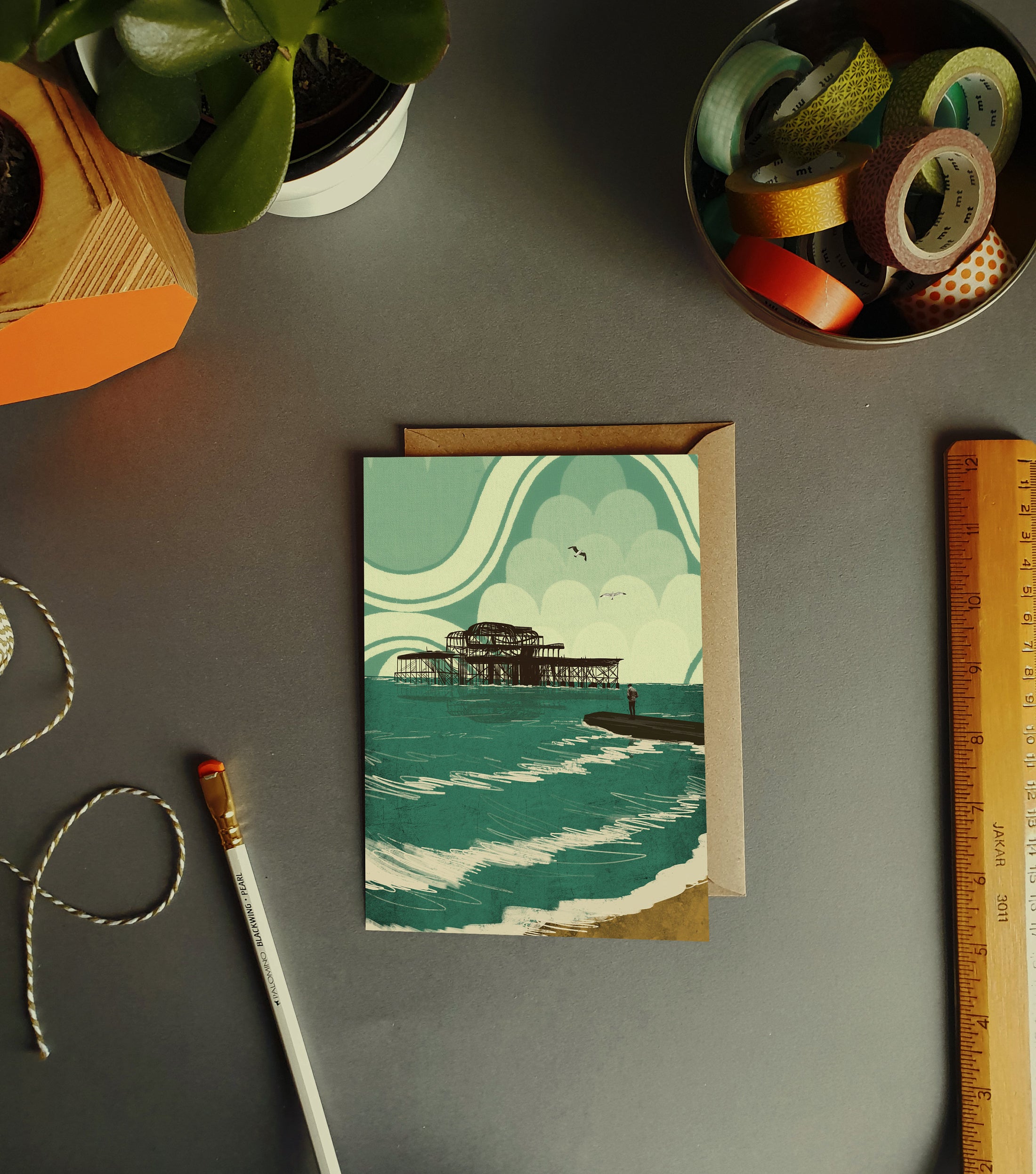 Brighton West Pier Card – Emy Lou Holmes